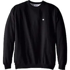 Champion Big and Tall Sweatshirts for Men – Men Crewneck Sweatshirt Big and Tall Black