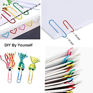 Vinaco Paper Clips Colorful, 100 Pack Large Paper Clips 2 Inch (50 mm), Durable & Rust Resistant, Jumbo Paper Clips, Colored Paper Clips. Great for Office, School and Personal Use (Multicolored)