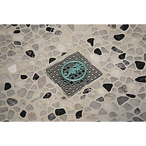 DrainWig Shower Drain Protectors, As Seen on Shark Tank, Disposable Hair Catchers, Ocean, Pack of 12