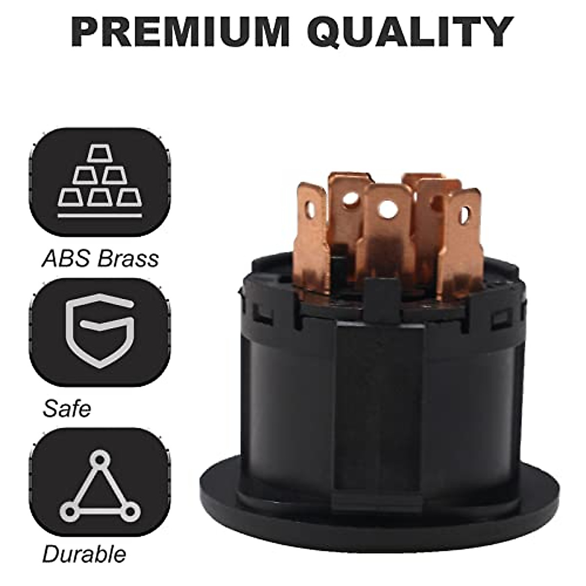 PLQQCY Lawn Mowers Ignition Switch 4 Position with Key for Craftsman, Husqvarna, AYP, Sears, Poulan Pro Riding Lawn Mower Tractor 193350 532193350,6900-49P1,33457,21546319,448017800,725-07527,705064