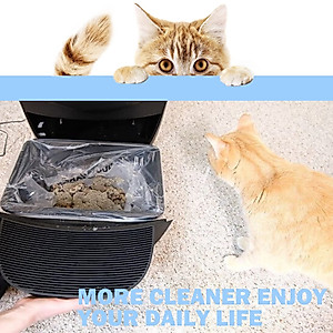 150 Pack Waste Drawer Liners Compatible with All Litter Box Robot Models, 9-11 Gallons Litter Box Liners