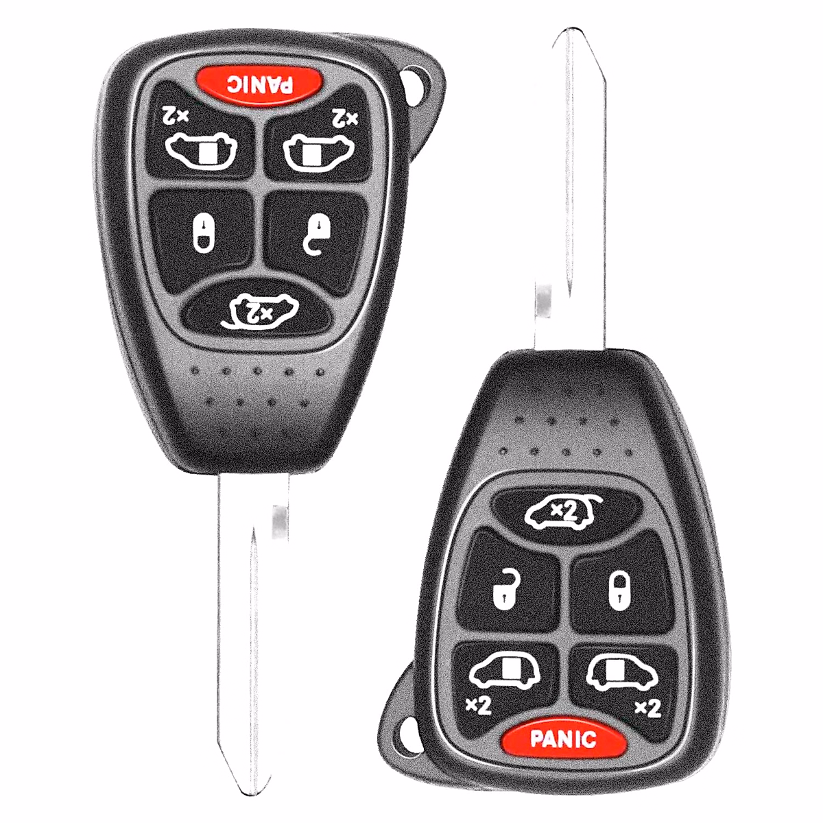 Car Keyless Entry Remote Keys Replacement fit for Chrysler Town and Country Dodge Caravan/Grand Caravan 2004 2005 2006 2007 (P/N: M3N5WY72XX) Set of 2