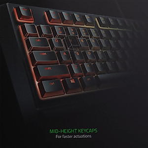 Razer Ornata Chroma Gaming Keyboard: Hybrid Mechanical Key Switches - Customizable Chroma RGB Lighting - Individually Backlit Keys - Detachable Plush Wrist Rest - Programmable Macro Functionality