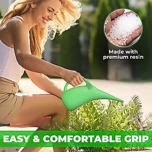 KP KOOL PRODUCTS Watering Can 1/2 Gallon - Small Watering Can for Indoor Plants - Outdoor Watering Can - Black Plant Waterer - Plastic Watering Can for Garden - 1 Pack