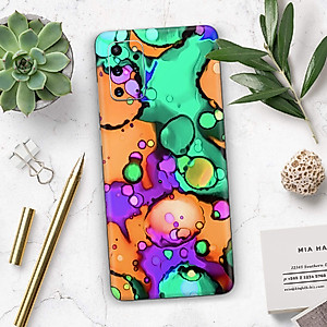 DesignSkinz Blurred Abstract Flow V52 Protective Vinyl Decal Wrap Skin Cover Compatible with The Samsung Galaxy S20 (Screen Trim & Back Glass Skin)