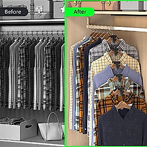 20PC Space T-Shape Clothes Hanger Connection Cascading Hook Saving Closet Organizers and Storage