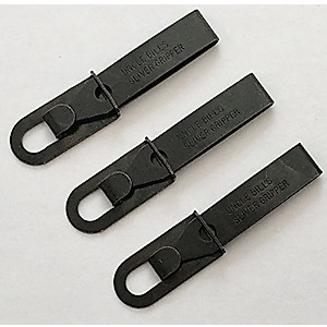 3 Pack Black Oxide Uncle Bill's Sliver Gripper Precision Key Chain Tweezers