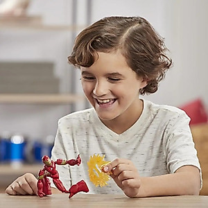 Marvel Avengers E7870 Beyblade Bend and Flex Action, 6-Inch Flexible Iron Man Figure, Includes Accessory, Ages 4 and Up, Multicoloured