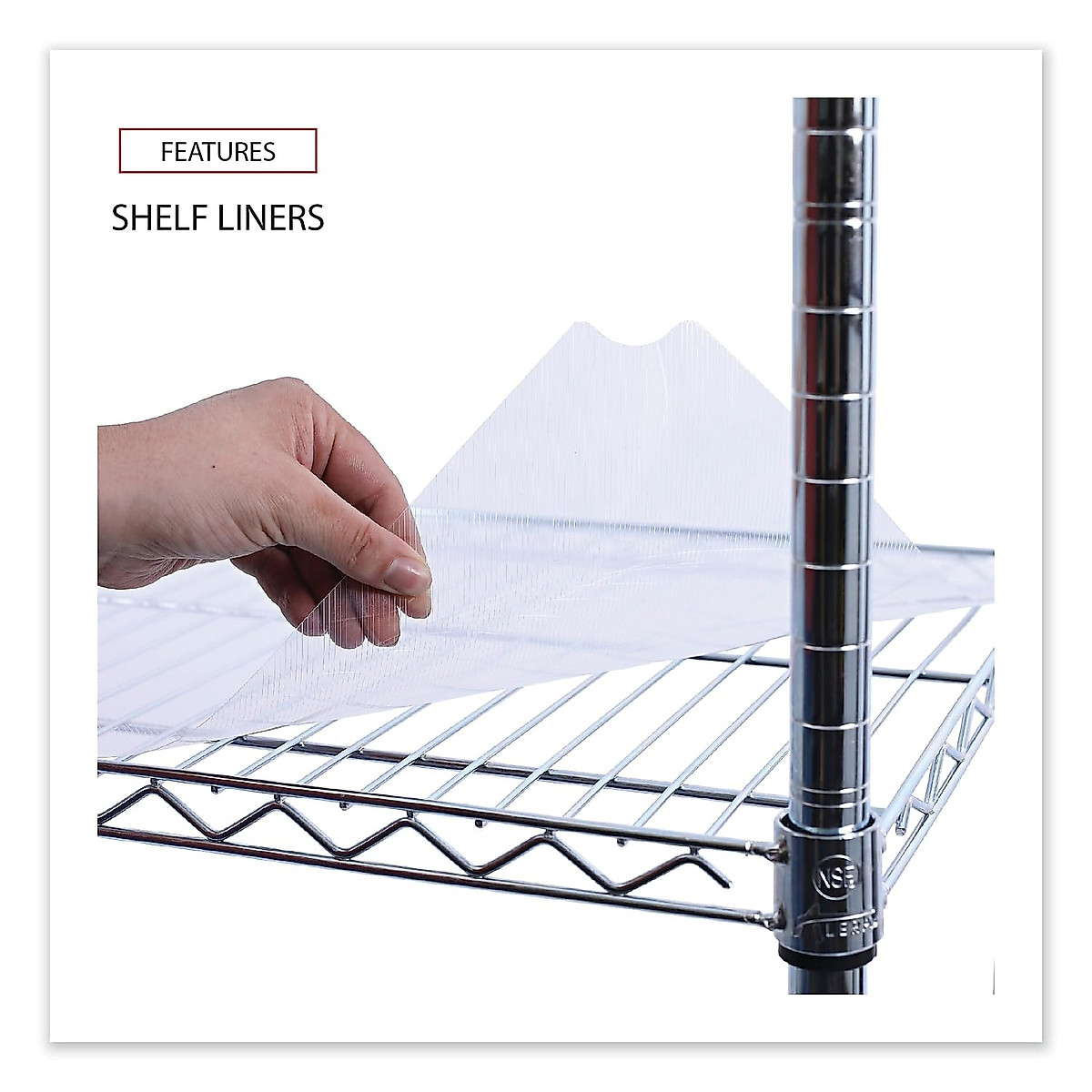 Alera ALESW333018SR 34.5 in. x 18 in. x 40 in. 600 lbs. Capacity 3-Shelf Wire Cart with Liners - Silver