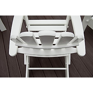 Trex Outdoor Furniture by Polywood TXA53CW Cape Cod Folding Adirondack Chair, Classic White