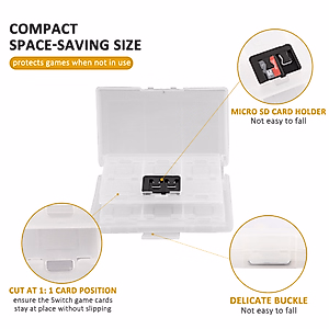 Xahpower Game Card Case Holder for Nintendo Switch, 24-in-1 Game Storage Case Compatible with Nintendo Switch/ Switch Lite/ Switch Oled Catridge Storage Box Black