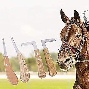 Yosoo Hoof Knife Straight Blade Left Right Handed Trimming Tool Horse Equipment for Cattle Horse Use