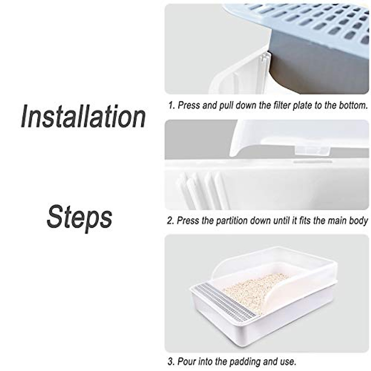 Tfwadmx Pet Small Rabbit Litter Box Toilet, Bunny Rectangle Potty Trainer, Corner Litter Box Pet Pan for Small Animal/Rabbit/Guinea Pig/galesaur/Ferret,etc