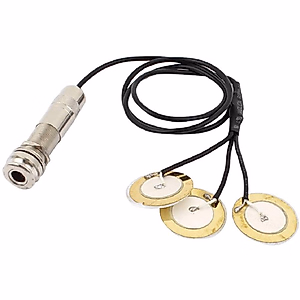 6.35mm Musical Instruments Pickups Piezo Microphone Contact 3 in 1 Self-adhesive Transducer Endpin Jack 1/4" for Guitar Violin Ukulele