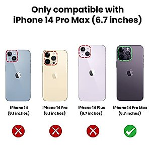 VEGO for iPhone 14 Pro Max Case, iPhone 14 Pro Max Kickstand Case with Slide Camera Cover Built-in 360° Rotate Ring Stand Magnetic Shockproof Phone Cover Case for iPhone 14 Pro Max 6.7" 2022 - Black