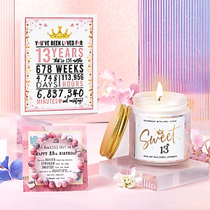 Gifts For 13 Year Old Girl Birthday Gift Ideas, Best Friend Birthday Gifts For Her, 13th First Birthday Gifts For Teen Girls, 13th Birthday Decorations For Girls, Daughter, Niece, Granddaughter