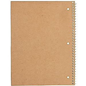 Mead Spiral Notebooks, 6 Pack, 1-Subject, Wide Ruled Paper, 8" x 10-1/2", 70 Sheets, Color Will Vary (930050-ECM)