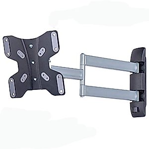 Amazon Basics Triple Arm Full Motion Articulating TV Wall Mount, fits TVs 23-50" up to 55lbs, Black