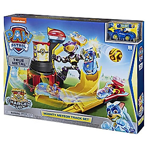 Paw Patrol, True Metal Mighty Meteor Die-Cast Track Set with Exclusive Chase Vehicle, 1:55 Scale