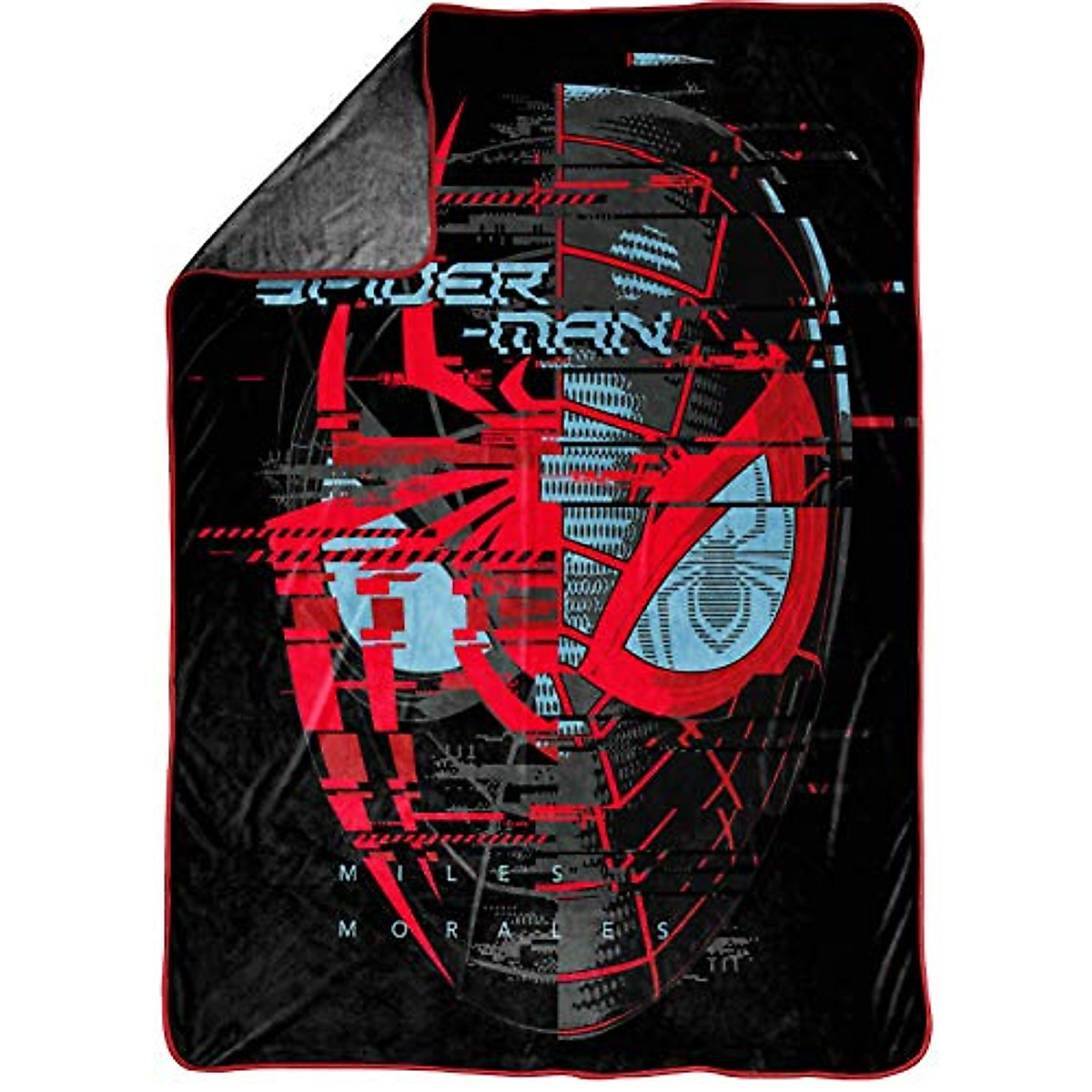 Jay Franco Marvel Miles Morales Gamerverse Be Greater Throw Blanket - Measures 46 x 60 inches, Kids Bedding - Fade Resistant Super Soft Fleece (Official Marvel Product)