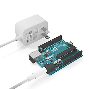 KIDSROBOT for Arduino Uno Mega 2560 Zero Due Leonardo Power Supply Adapter, 100-240V AC to DC 9V 1A, US Plug 5.5mm x 2.1mm, Also Suport Most Breadboard Power Supply Modules