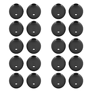 20 Pieces Silicon Replacement Earbuds Tips Cover Ear Gels Buds for Samsung Galaxy Note 5te 7/S7/S6/S6 Edge Earbuds Black