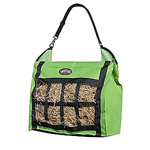 Showman Slow Feed Nylon Hay Tote (Lime Green)