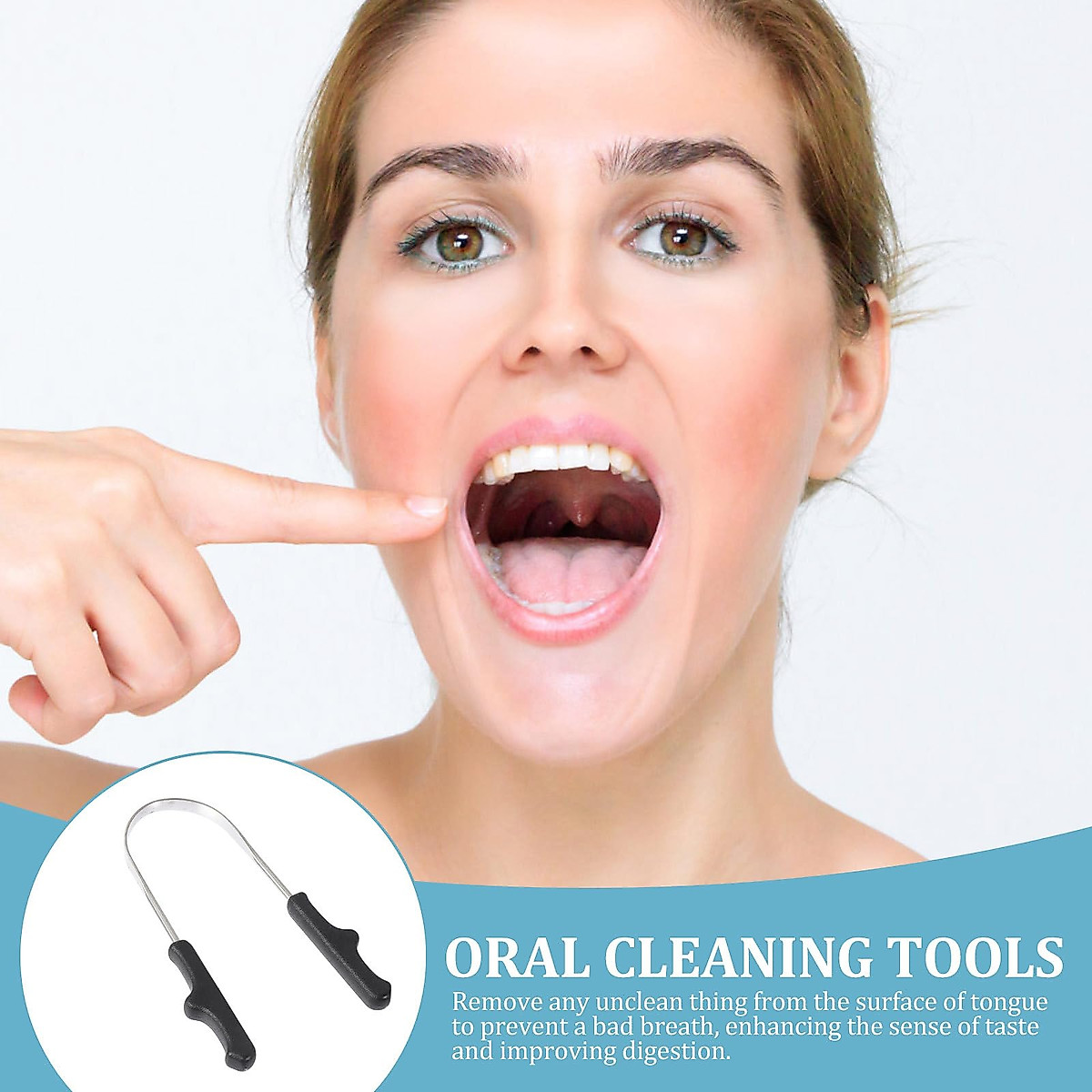 2 Sets Stainless Steel Scraper Medical Grade Reusable Cleaning Tool with Storage Case for Women Adults Kid Men (Black)