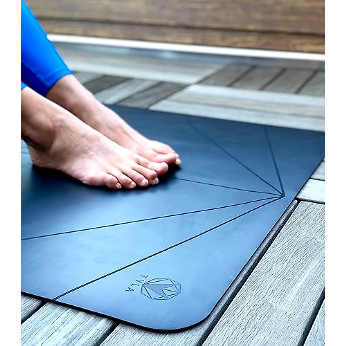 TVLA Yoga Align[MAT] V1 | Alignment-Based Engraved Markers | Non-Slip and Sweat Absorbing Workout Mat | Extra Long to Provide Breathing Space 25 in x 70 in…