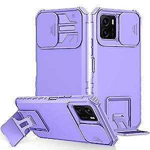 Phone Case Cover Silicone Kickstand Case Compatible Compatible with VIVO Y72 5G/Y53S,[3 Stand Ways] Vertical and Horizontal Stand Case,Full body Hard Slim Protective Phone Case Bags Sleeves ( Color :