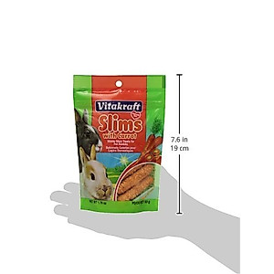 Vitakraft Rabbit Treat Slims with Carrot, 1.76 Ounces Each (4 Pack)