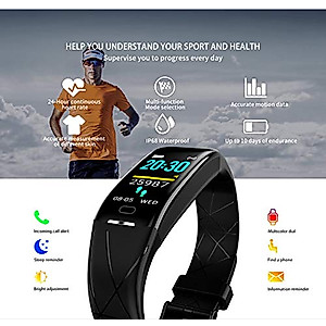 Fitness Tracker WB11, Smart Watch Activity Tracker with Heart Rate Monitor, IP67 Waterproof Smart Band with Step Counter, Calorie Counter, Pedometer Sport Watch for Women and Men (Latest Exclusive)