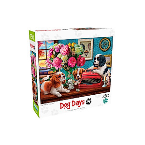 Buffalo Games - Image World - The Writer's Dogs - 750 Piece Jigsaw Puzzle for Adults Challenging Puzzle Perfect for Game Nights - Finished Puzzle Size is 24.00 x 18.00