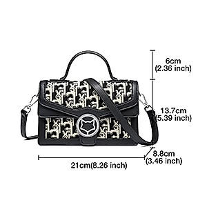 Small Crossbody Bags for Women Vegan Fashion Shoulder Bag Flap Handbag Casual Top Handle Purse