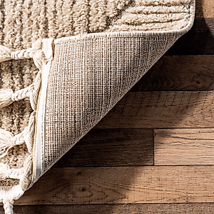 nuLOOM Kerry Geometric 5x8 Area Rug for Living Room Bedroom Dining Room Kitchen, Beige