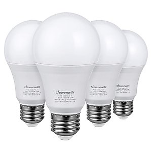 DEWENWILS 4 Pack A19 Dimmable LED Light Bulbs,10-Watt(60W Equivalent), 800 Lumen, 5000K Daylight Dimmable Bulb, E26 Base Light Bulb, UL Listed