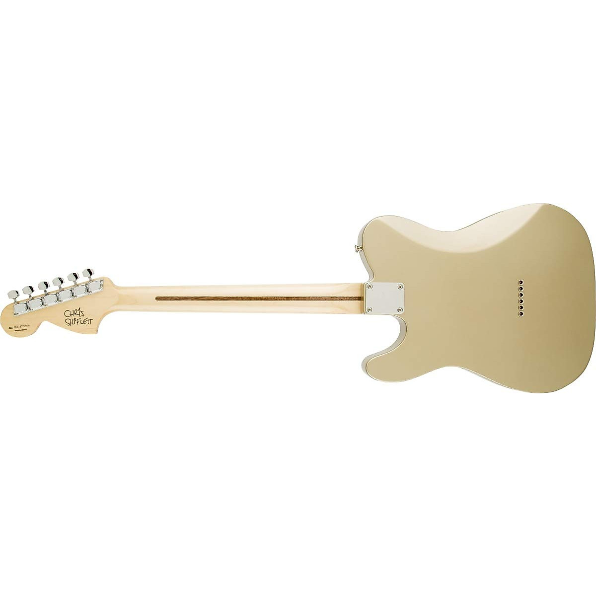 Fender Chris Shiflett Deluxe Telecaster Electric Guitar, with 2-Year Warranty, Shoreline Gold, Rosewood Fingerboard