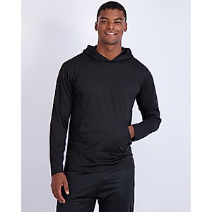 Real Essentials Men's Mesh Quick Dry Fit Long Sleeve Active Athletic Hoodie Performance T-Shirt Workout Running Fitness Sports Fishing Casual Sweatshirt UPF Outdoor Hiking-Set 6, XXX-Large - Pack of 3
