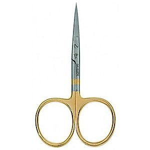 Dr. Slick All Purpose Scissor, 4", Gold Loops, Curved