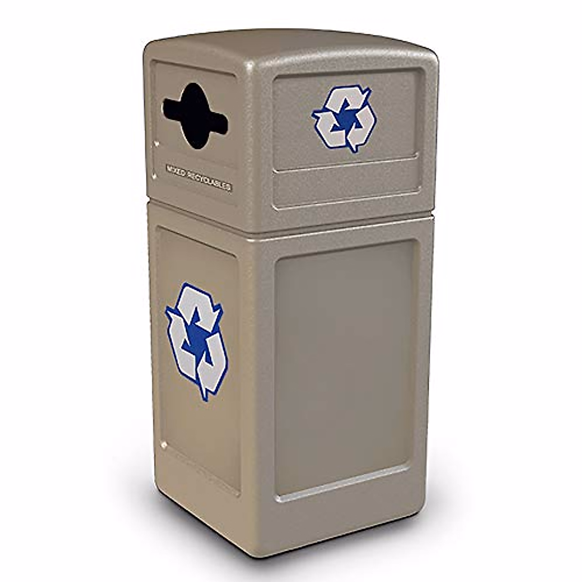 Commercial Zone Recycle42 Mixed Recycling Dome Lid - Beige