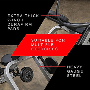 Body-Solid (GAB300B) Semi-Recumbent Ab Bench - Adjustable Core Workout Seat for Home Gym, Multi-Position, Ergonomic Design for Abdominal Muscle Training