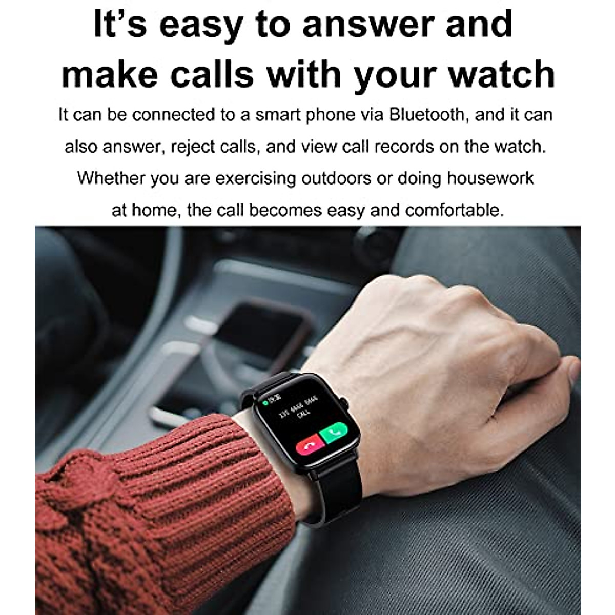 Fitness Tracker Heart Rate Monitor Blood Pressure Blood Oxygen Monitor Pedometer Watch Sleep Tracker Waterproof Smart Watch for Android Compatible iPhone Fitness Trackers for Men Women