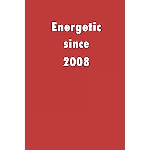 Energetic since 2008: A good notebook gift for who's born in 2008, blank lined notebook journal - 120 pages - 6 x 9 inches