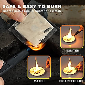 WISDOMWELL Fire Starter - Pack of 100 Fire Starters, All-Purpose Indoor & Outdoor Firestarter, for Charcoal Starter, Campfire, Fireplace, Firepit, Smoker - Water Resistant and Odorless