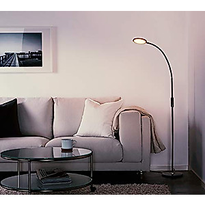 Brightech Vista LED Floor Lamp, Tall Lamp with Remote Control & Adjustable Gooseneck for Bedrooms, Lamp for Living Rooms & Offices, Modern Standing Lamp with 25 Light Colors & Dimming Options