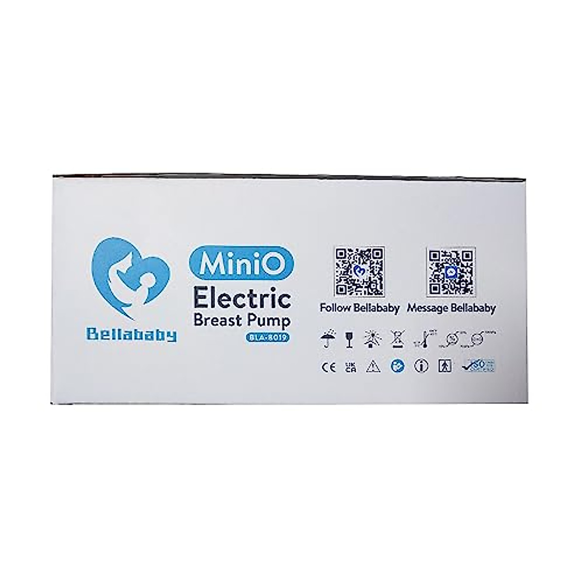 Bellababy MiniO Breast Pump,Electric Double Breast Pump Rechargeable,Come with 24mm Detachable Flanges,10 Storage Bags,2 Storage Bag Adapters,2 Bottle Neck Adapters