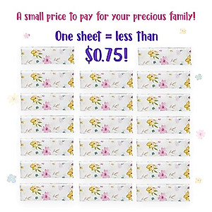 20 Pack Extra Large Disposable Toilet Seat Covers (Floral) by Eli with Love – Toddler Toilet Covers For Full Coverage On Toilet or Potty – Ideal Travel Toilet Seat Covers For Both Kids and Adults