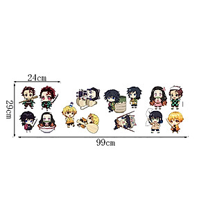 Demon Slayer Wall Stickers,Peel and Stick Removable Wall Decals Anime Stickers for Kids Nursery Bedroom Living Room Decorations