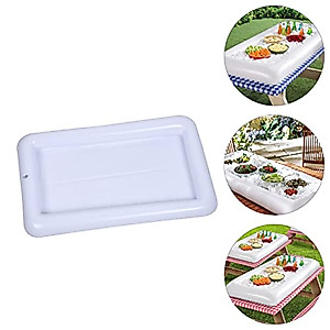 UPKOCH Cup Holder Tray Cup Holder Tray Fruit Salad 3 pcs Inflatable Drink Inflatable Serving bar Inflatable Salad bar Inflatable Cooler Holder Floating Drink Cup Holder Tray Fruit Salad Fruit Salad