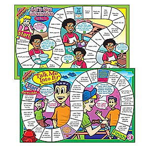 Super Duper Publications | Say and Do Positive Pragmatic® Social Skills Laminated Games | Educational Learning Resource for Children